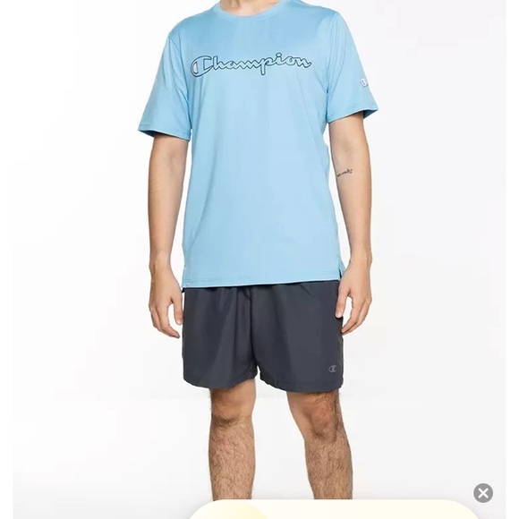 Champion | Shirts | New Champion Mens Blue Classics Logo Short Sleeves ...